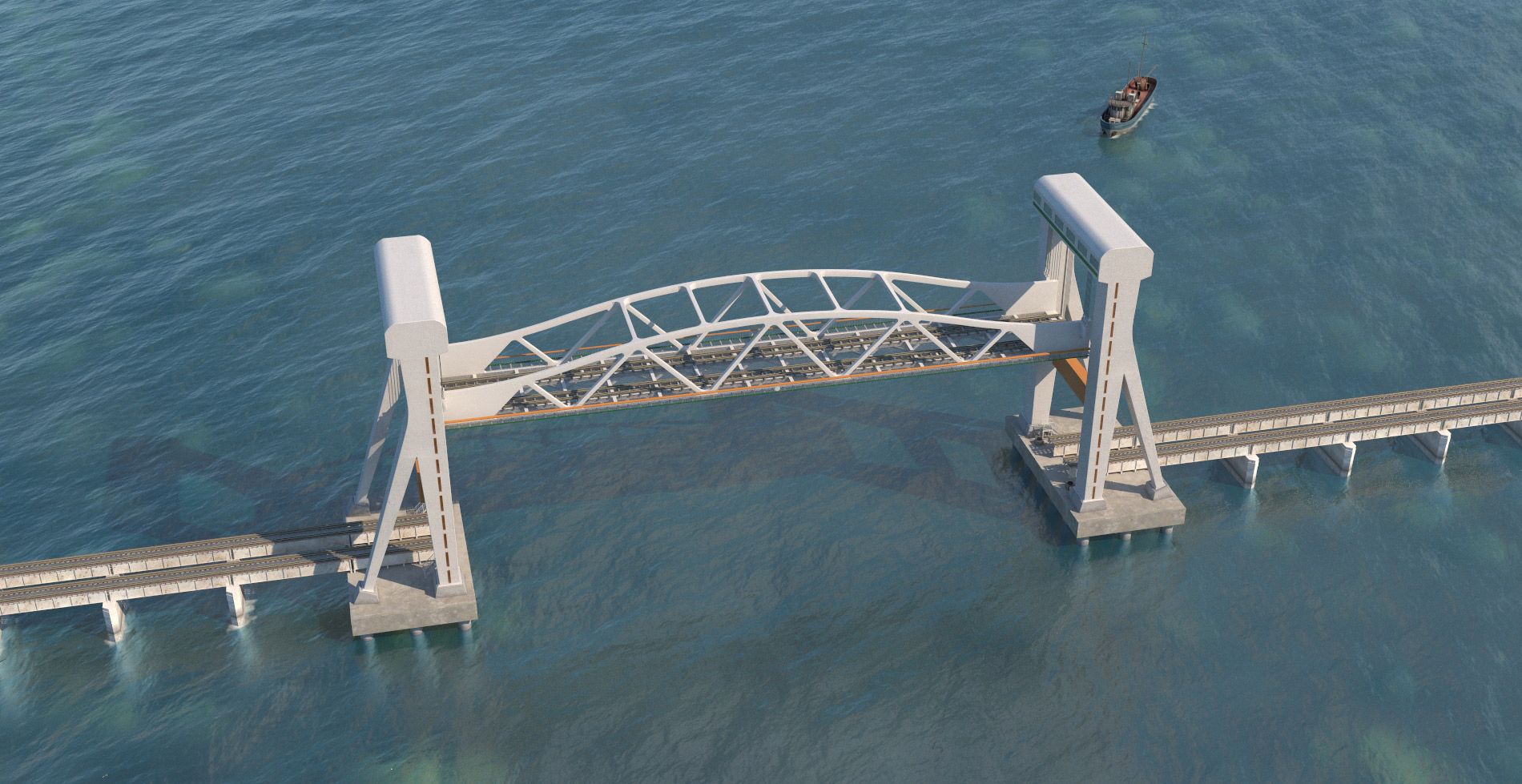 VERTICAL LIFT RAILWAY BRIDGE, PAMBAN - Grupo TYPSA